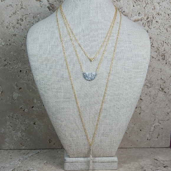 Roost | Jewelry | 3 Pc Delta Stacking Necklace Set | Poshmark